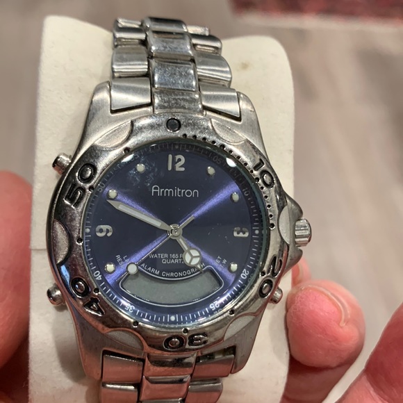 Armitron | Accessories | Nice Blue Face Watchalarm Chronograph | Poshmark